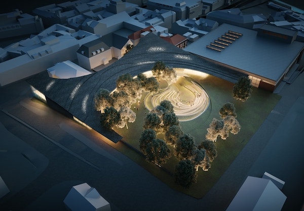 Kengo Kuma Integrates Curved Library Into Norwegian Hills, Accentuating ...