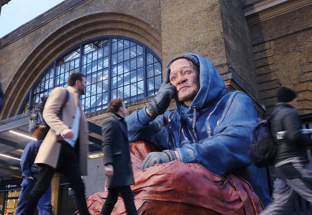 Giant Homeless Sculpture You Can’t Ignore Seeks Refuge In London ...