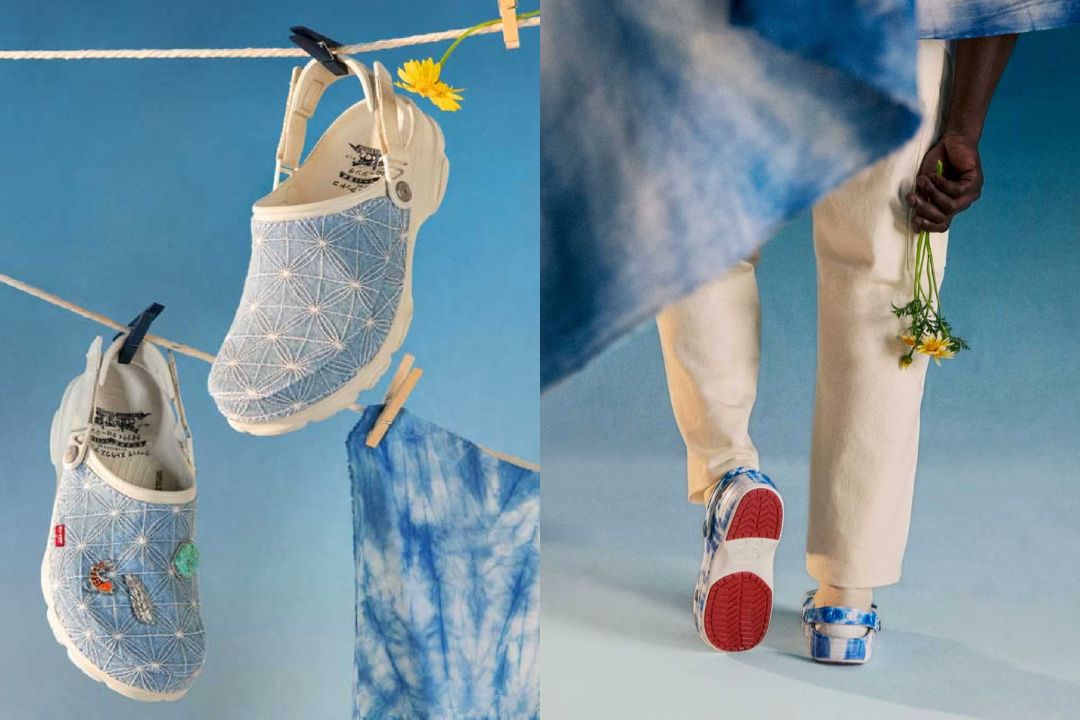 Levi’s & Crocs Unveil Denim-Clad Clogs Featuring Traditional Japanese ...