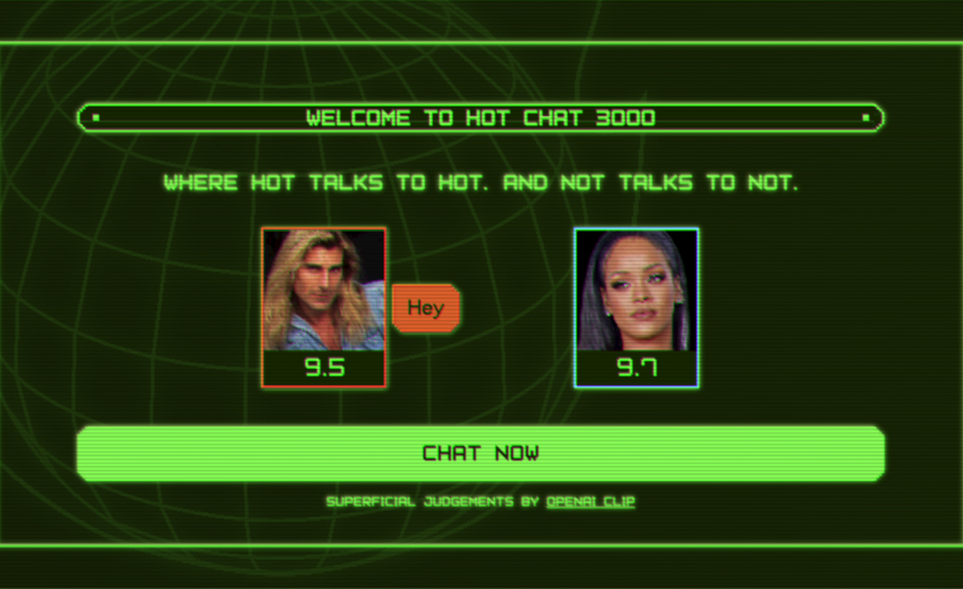 MSCHF Matchmaking Site ‘Hot Chat 3000’ Lets AI Determine How Attractive You Are - DesignTAXI.com