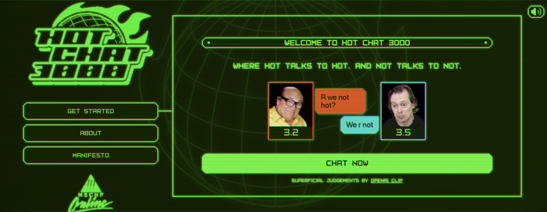 MSCHF Matchmaking Site ‘Hot Chat 3000’ Lets AI Determine How Attractive You Are - DesignTAXI.com