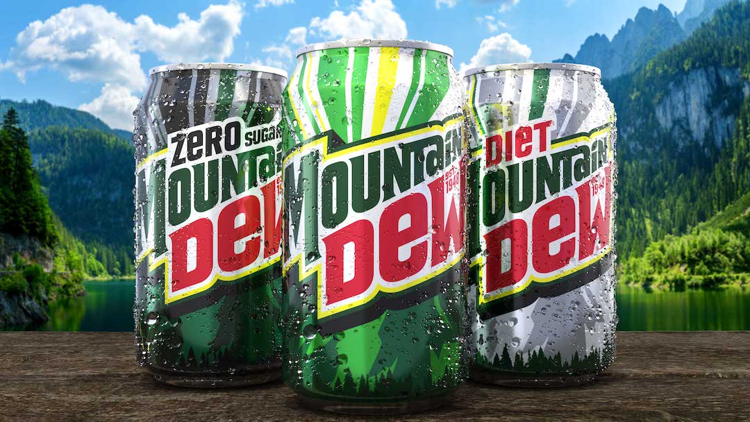 Mountain Dew Revitalizes The ‘Mountain’ In Fizzy New Visual Identity - DesignTAXI.com