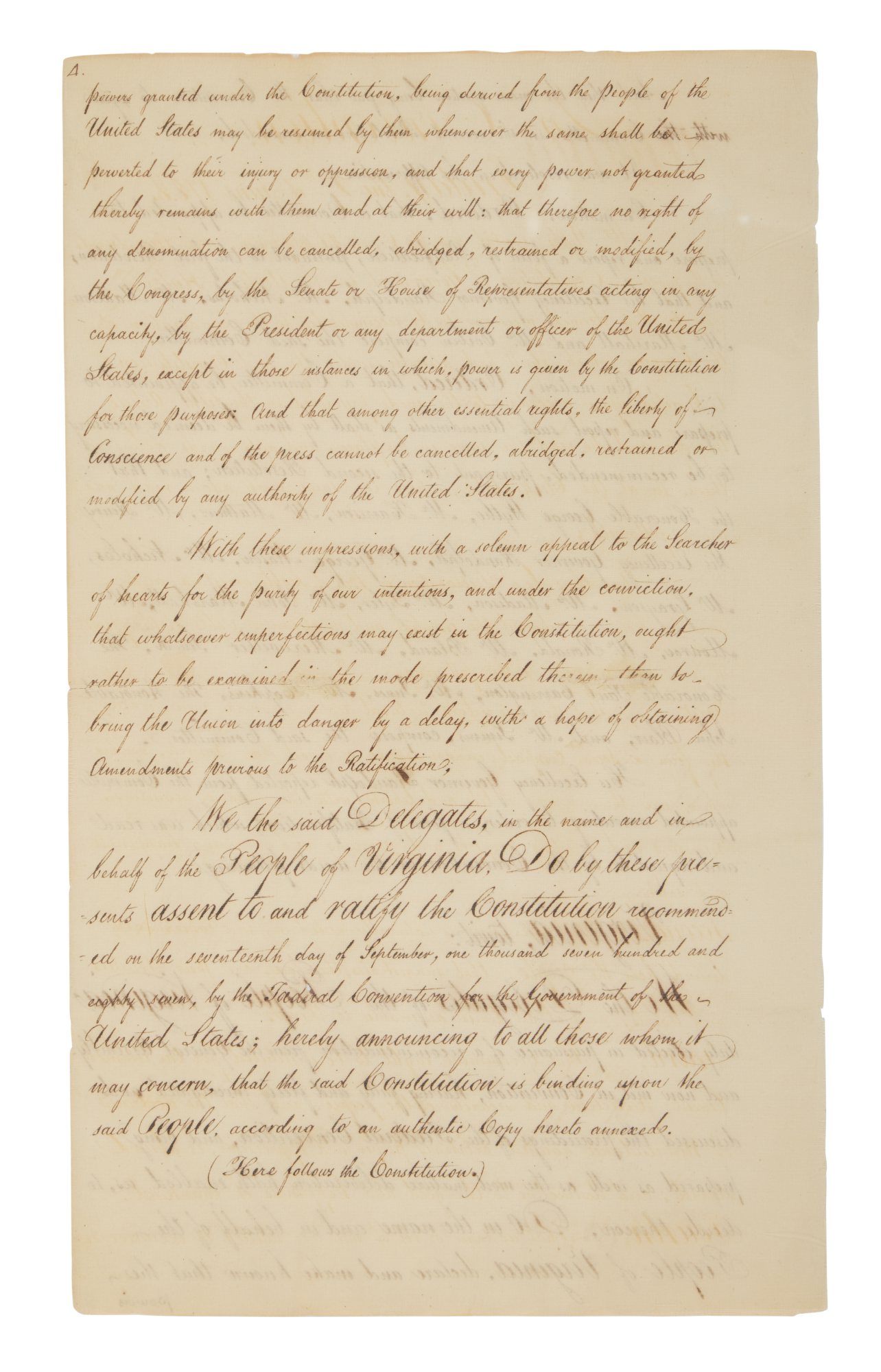 A Document That Inspired The Bill Of Rights Could Be Sold For Millions ...