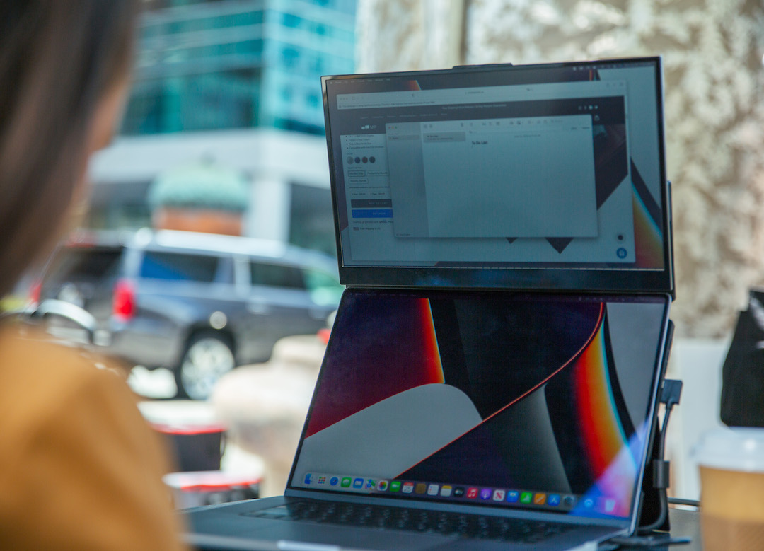 Attachable Portable Screen That Stacks & Stacks Right On Top Of Your ...