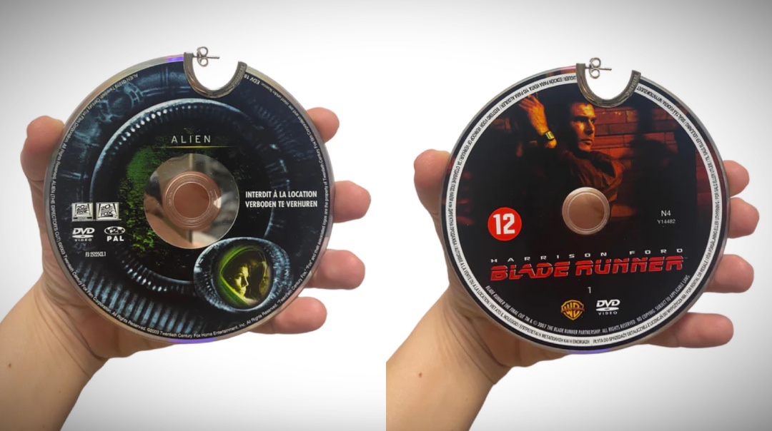 Jewelry Company Reworks Old Classic DVDs Into Statement Earrings ...