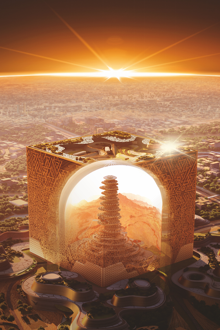Cube Tower Taking Shape In Saudi Skyline Will Have Holographic ...