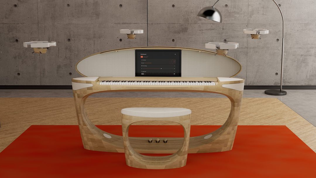 Futuristic Piano Takes Center Stage With An Army Of Flying Speakers ...